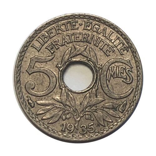 *1935 France 5 Centimes Coin | Property Room