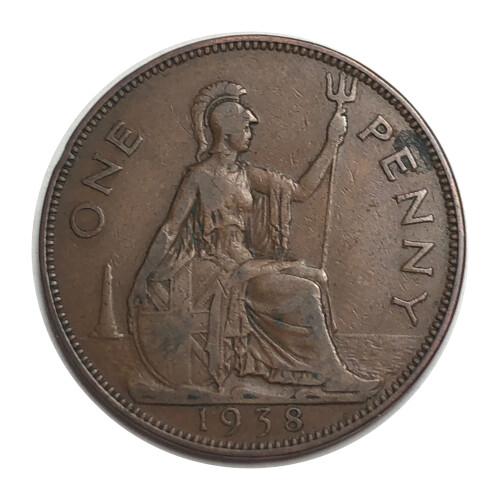 *1938 Great Britain King George VI One Penny Coin | Property Room