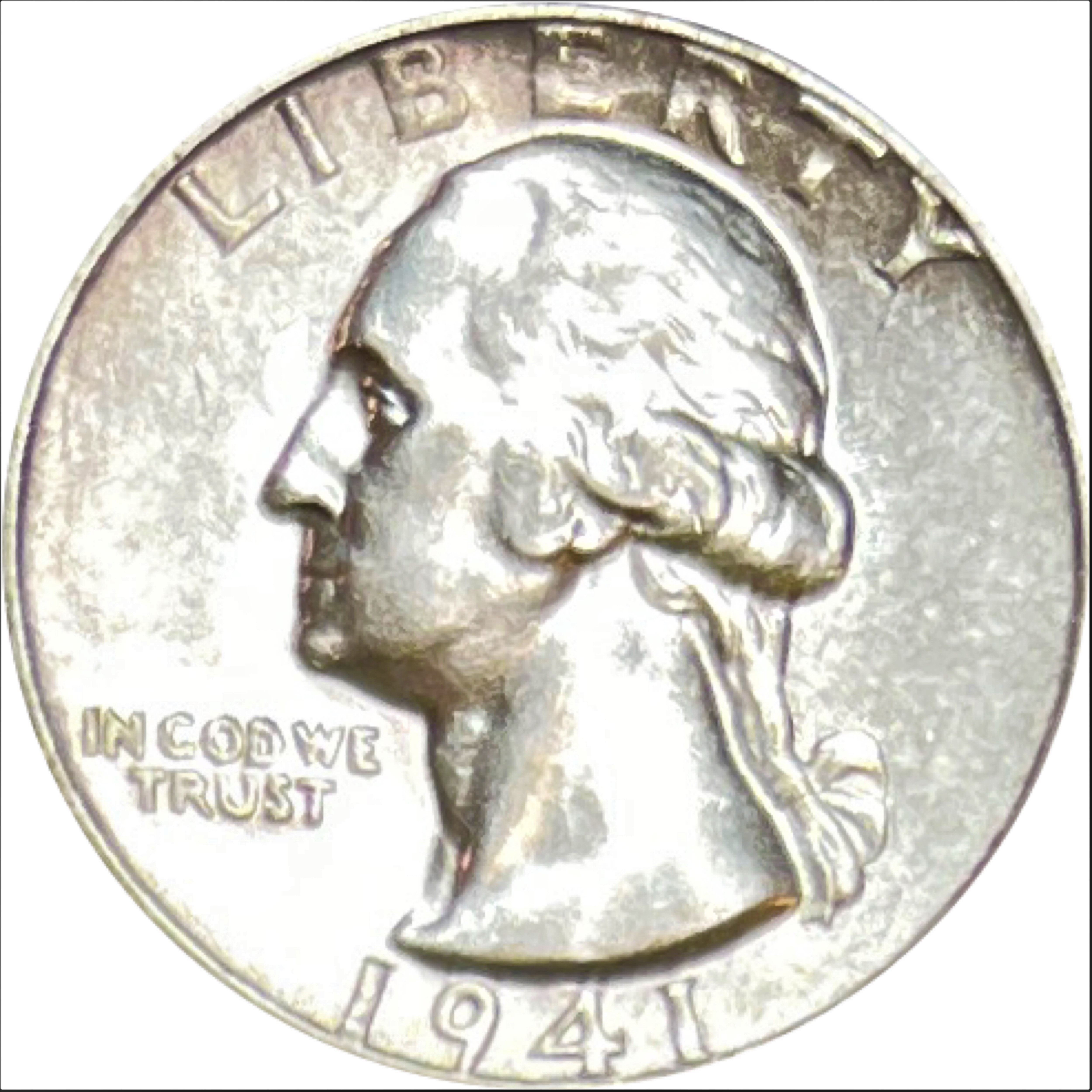 1941-S U.S. SIlver Washington Quarter WW2 Issue-Lustrous & Well Struck ...