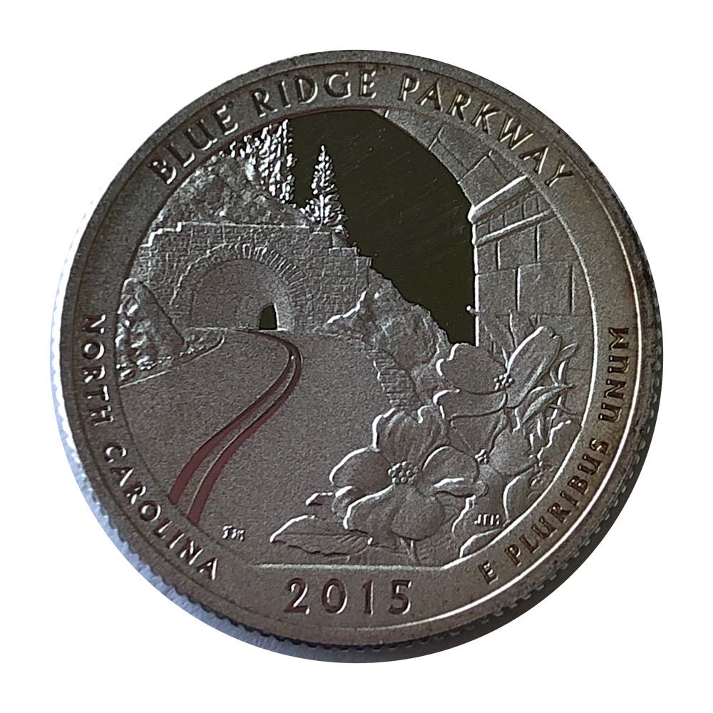 *2015-S Silver Proof US National Park Quarter - Blue Ridge Parkway ...