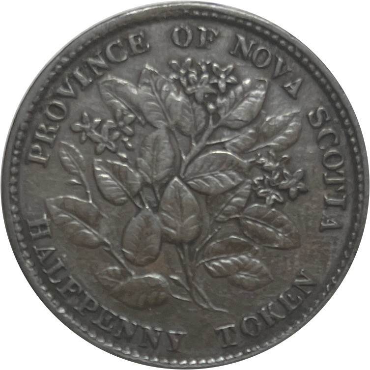 1856 Canada Nova Scotia Copper One Half Penny BR 876 CH127-Large Copper ...