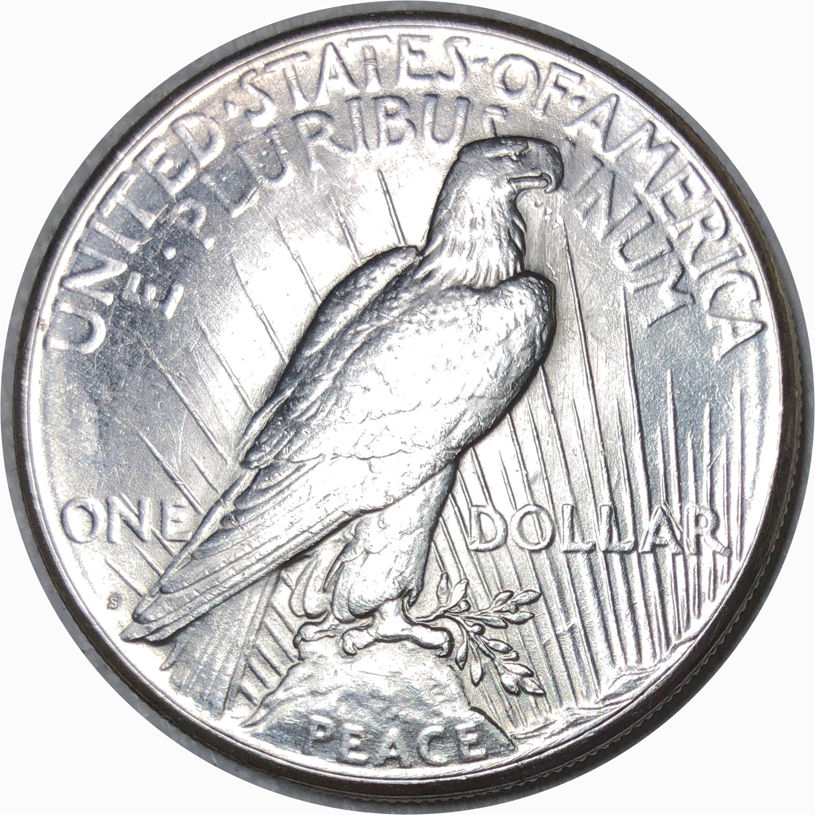 1922-S U.S. Silver Peace Dollar - Lustrous, Great Detail | Property Room