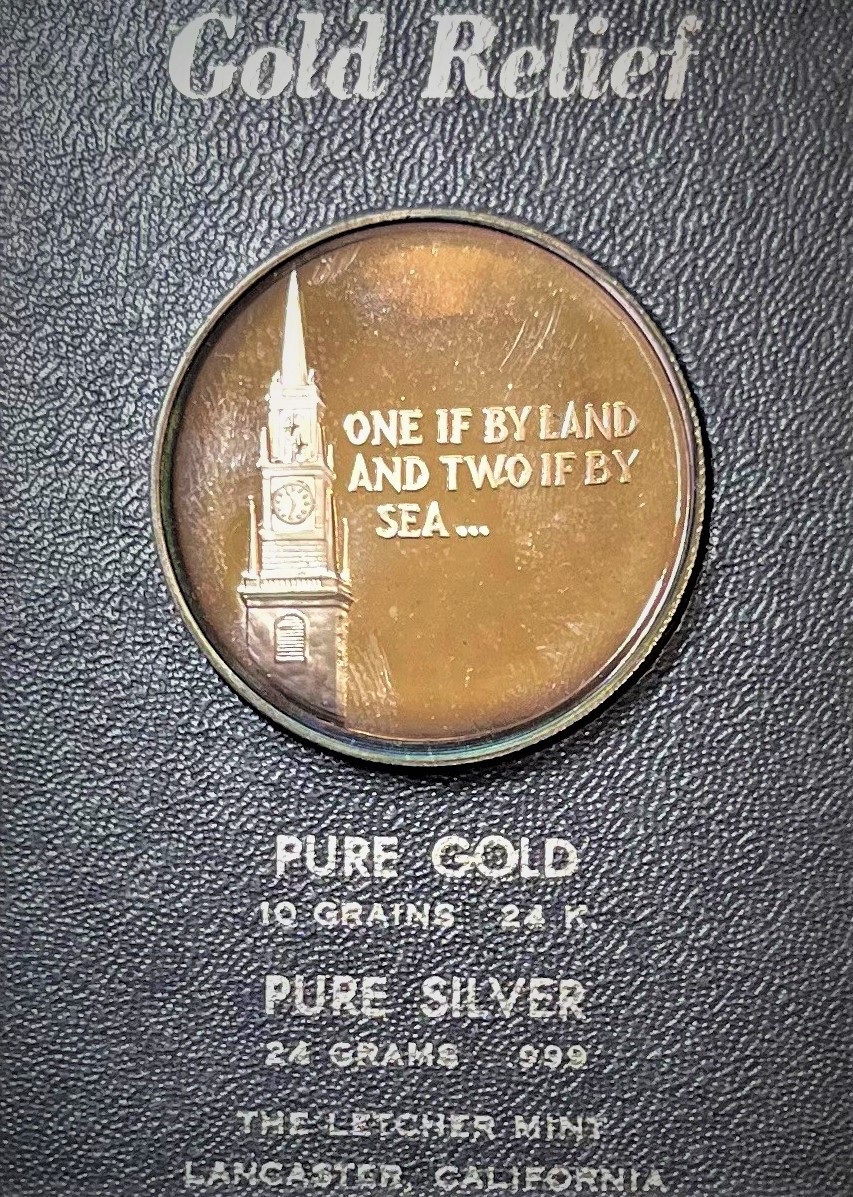 Letcher Mint Gold Relief 10 Grains 24K Gold Over 24 Grams .999 Pure ...