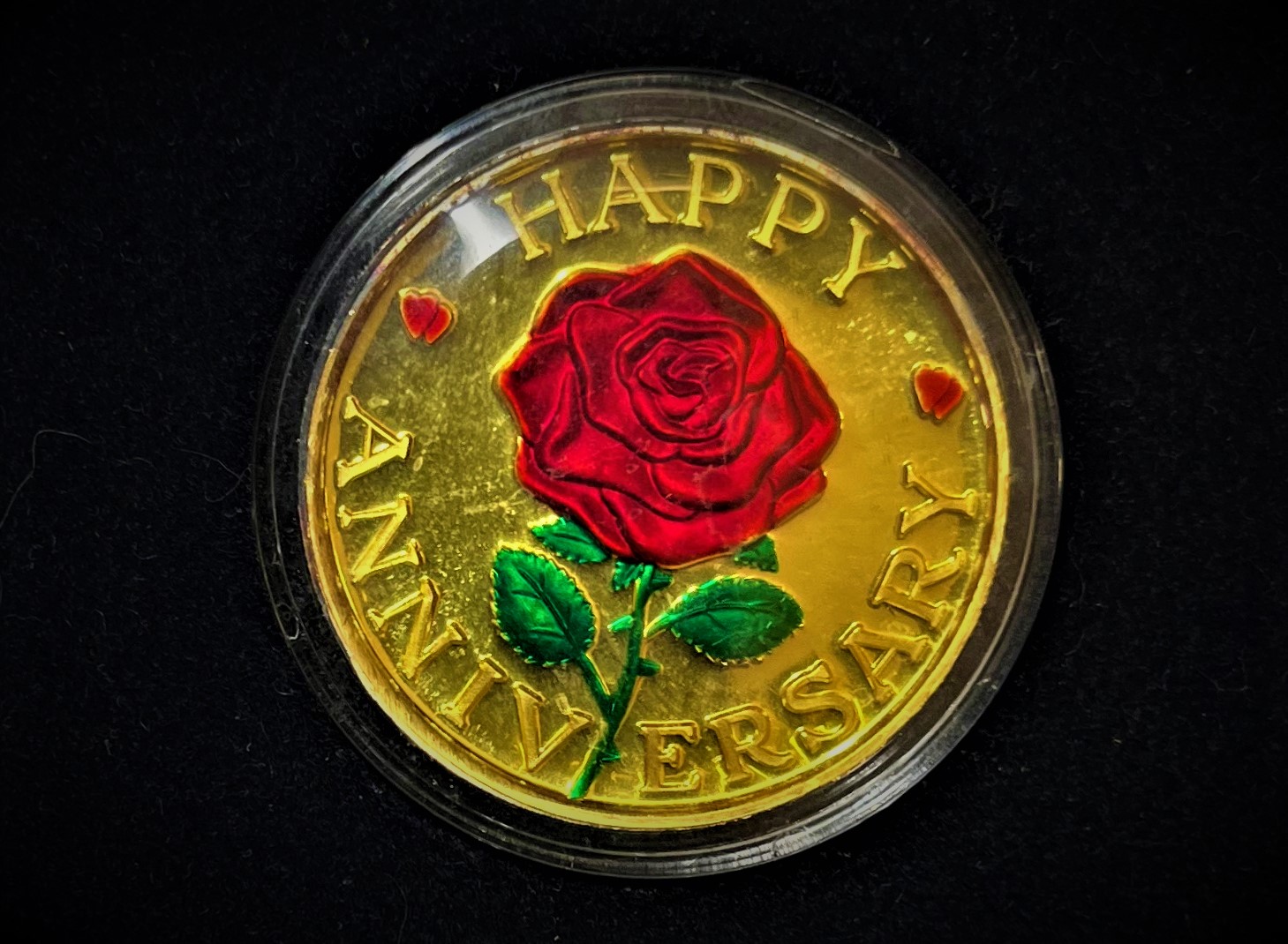 .999 Pure Silver 1 Troy Ounce "Happy Anniversary" Gem Proof & Unused ...