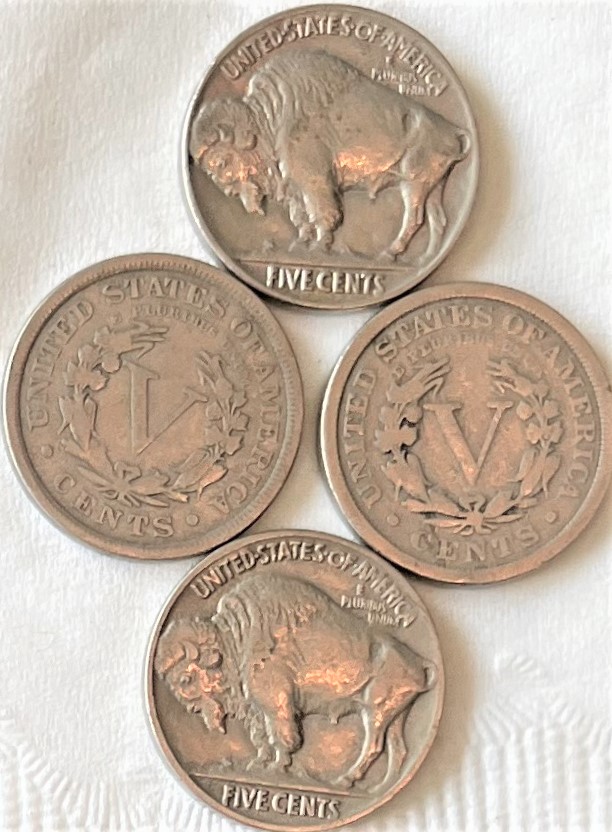 (4) Better U.S. Nickels 1907, 1912 1920 & 1935-All Nice Collector Grade ...