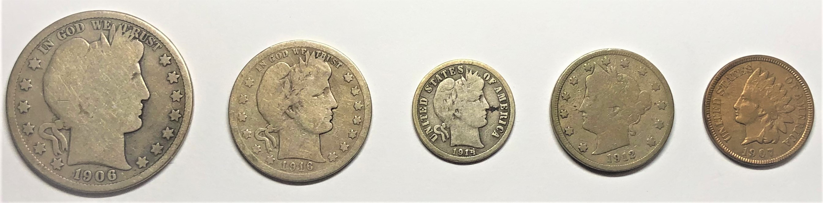 Silver 5 Piece Barber Coin Set In Whitman Display Holder | Property Room