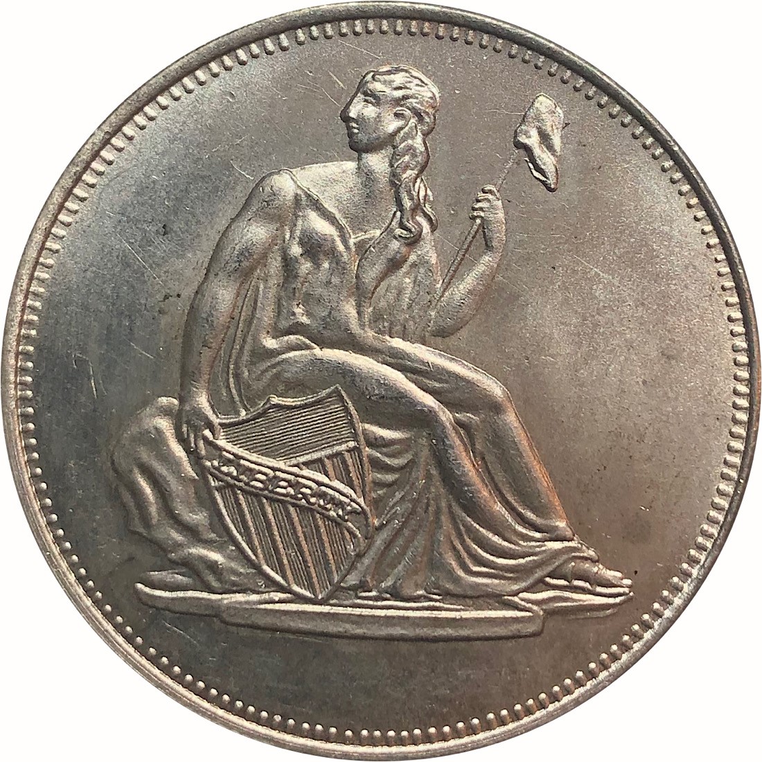 Vintage .999 Silver 1 Troy Ounce Round Seated Liberty Designed ...