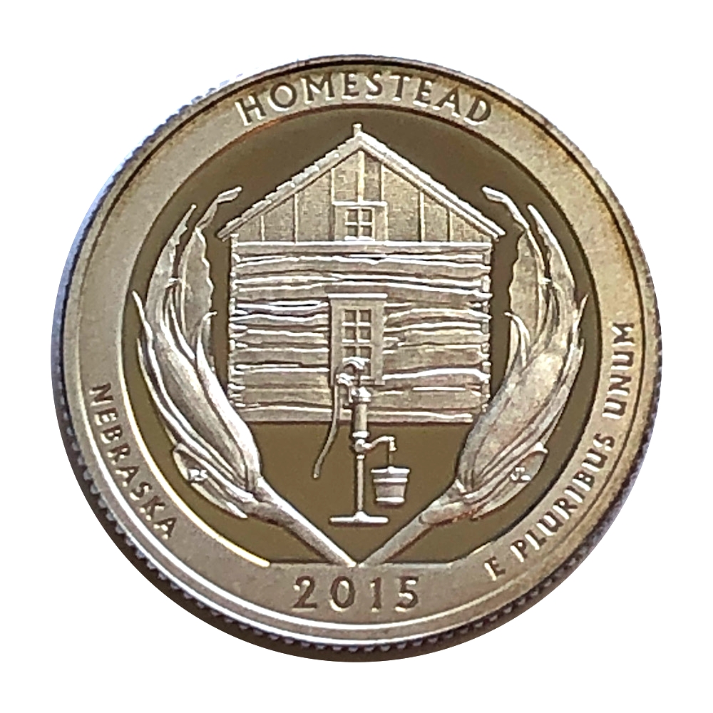 *2015-S Silver Proof US National Park Quarter - Homestead | Property Room