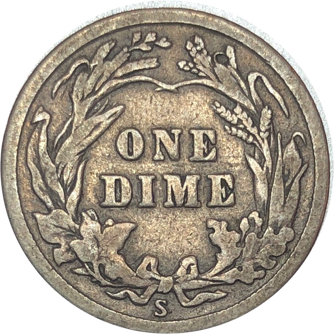 1916-S US Silver Barber Dime-: Last Year Of Issue & Original | Property ...