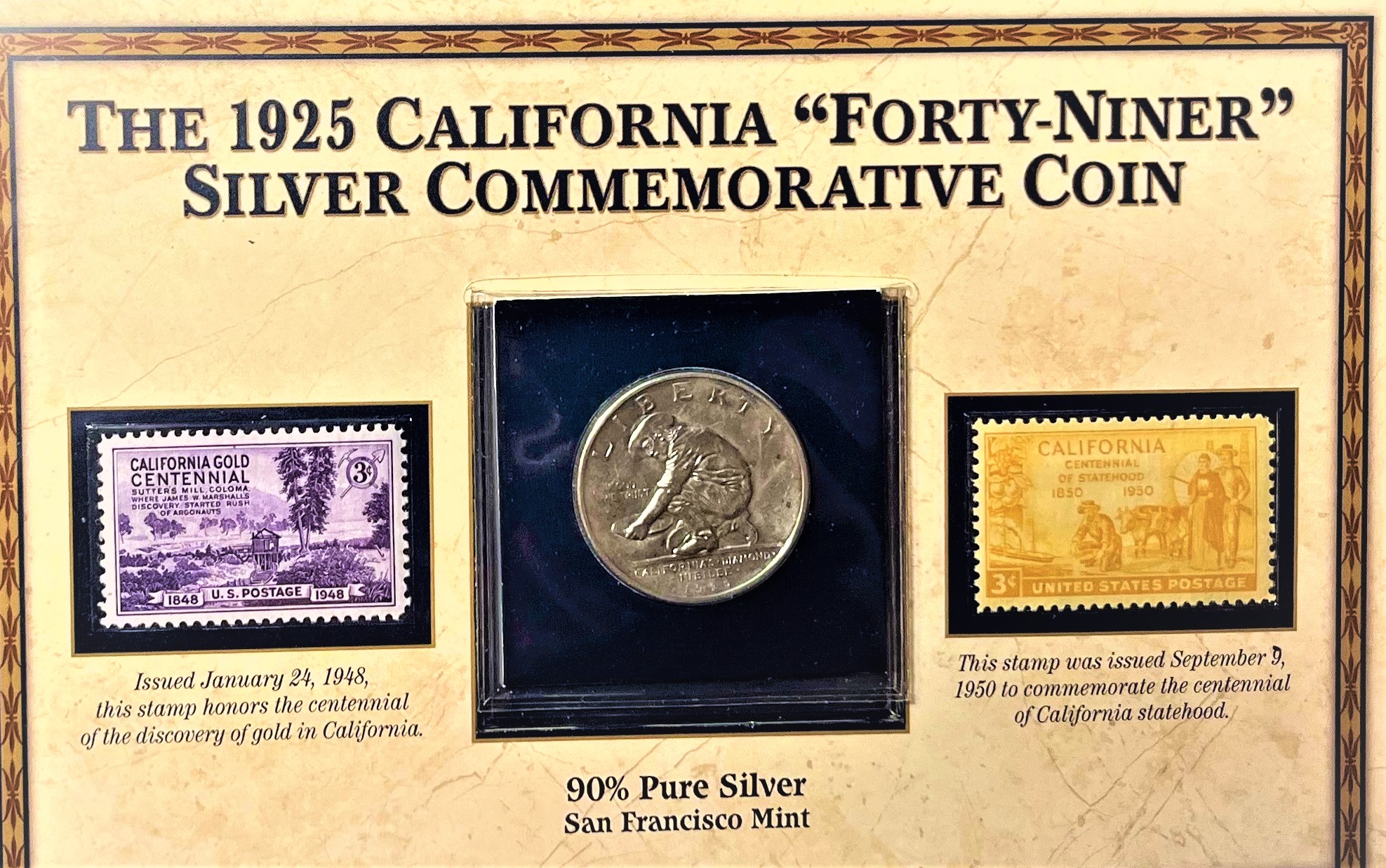 1925-S U.S. Silver California Classic Commemorative-Comes In Bifold ...