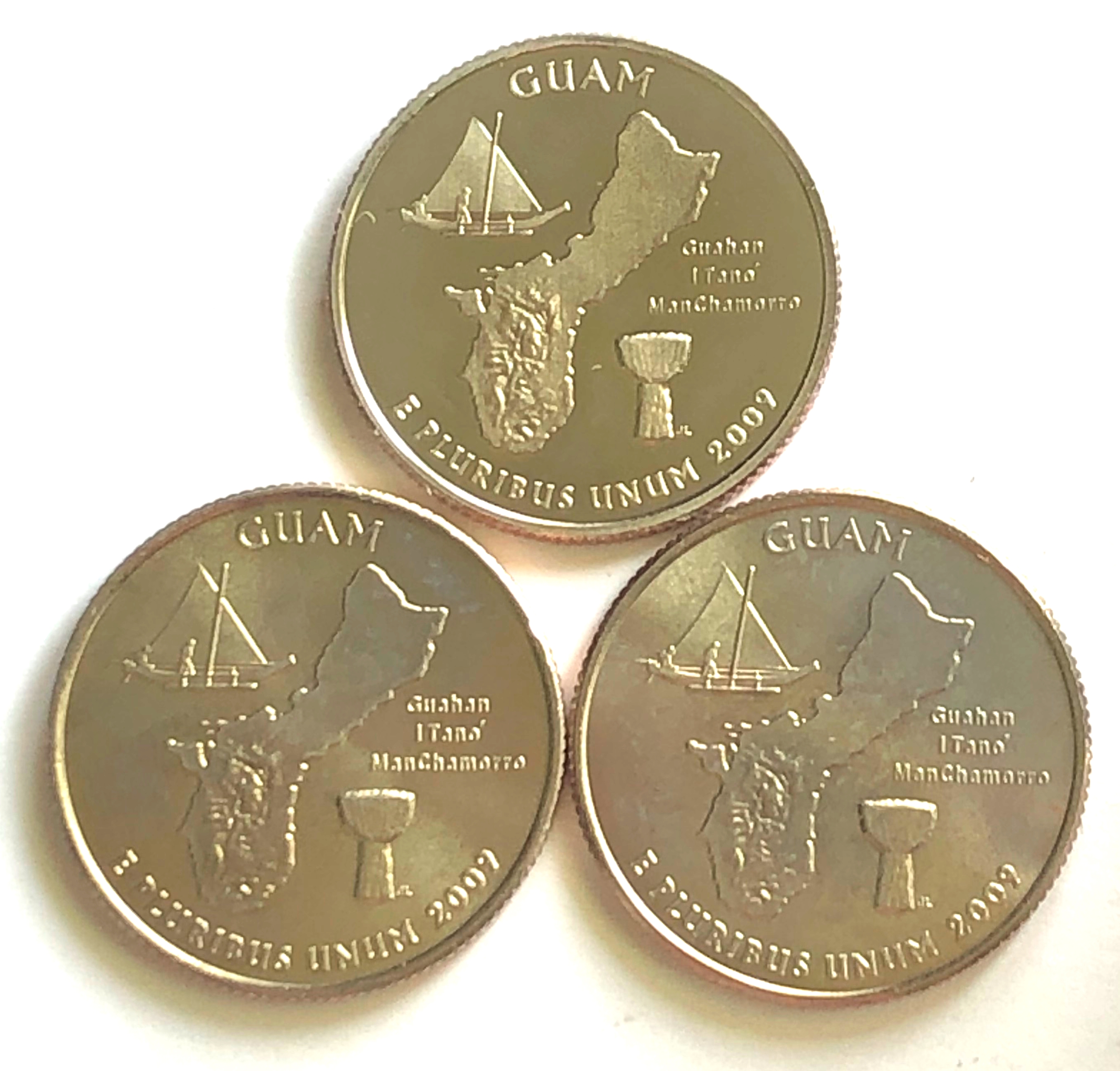 *2009-S Proof and 2009 P&D United States Quarters – Guam - Set of 3 ...