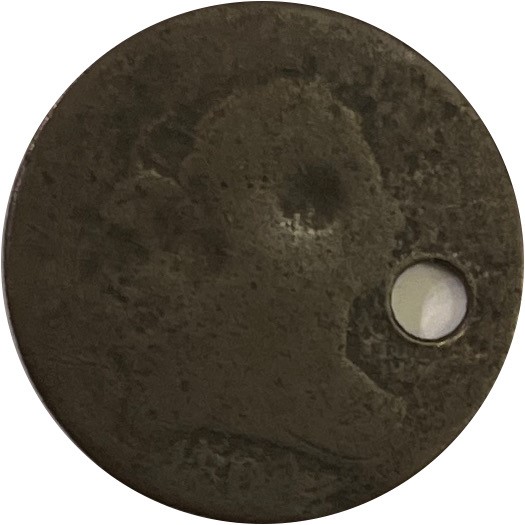 1801 U.S. Half Cent Scarce Early Date-Holed | Property Room