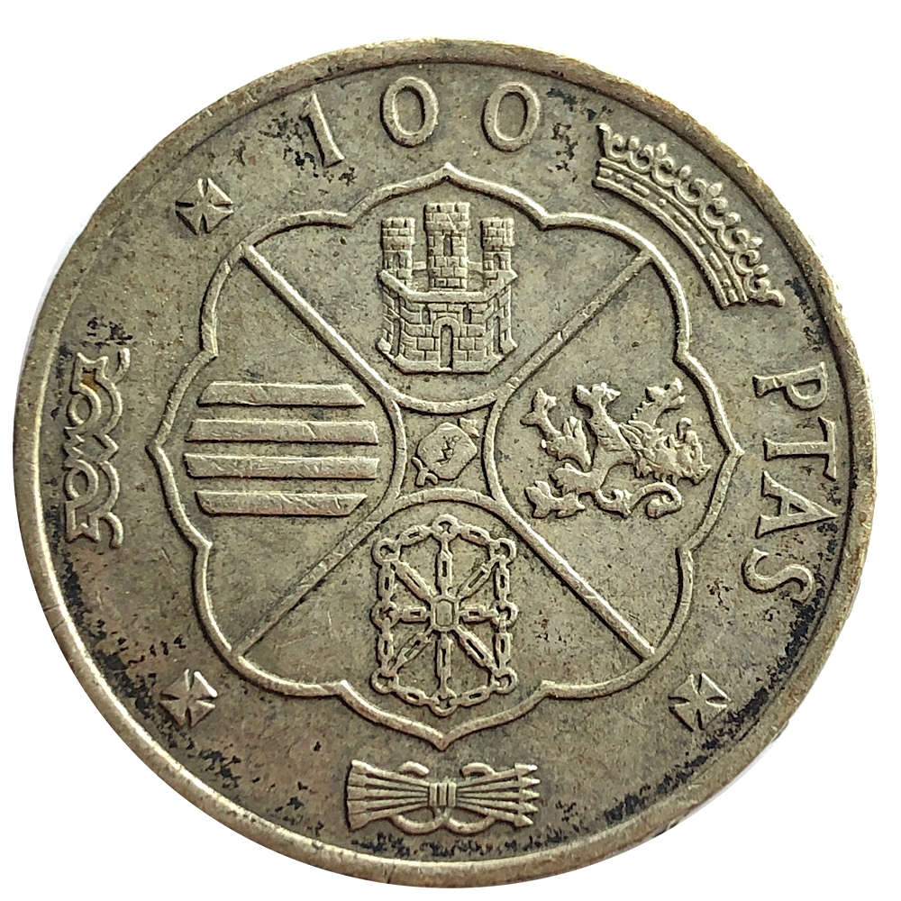 *1966 Spain Silver Francisco Franco Caudillo 100 PTAS (Pesetas) Coin ...