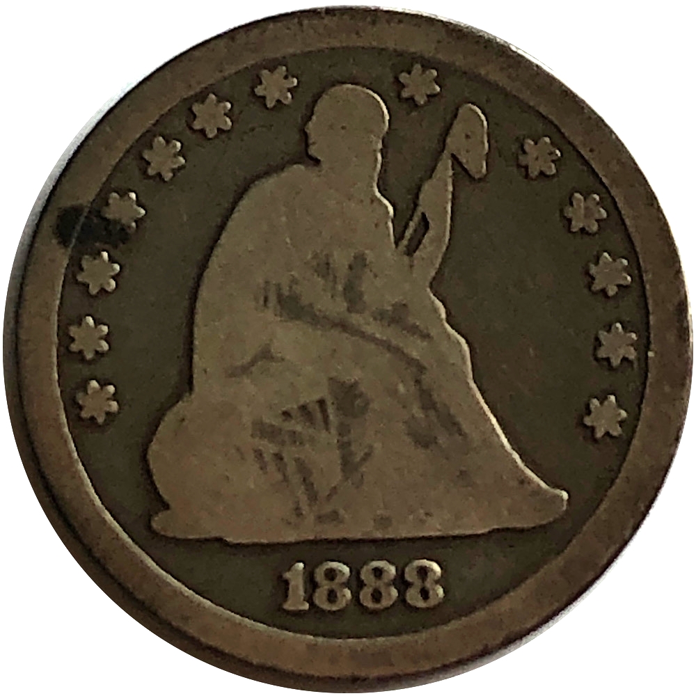 *1888-S US Silver Seated Liberty Quarter Dollar Coin | Property Room