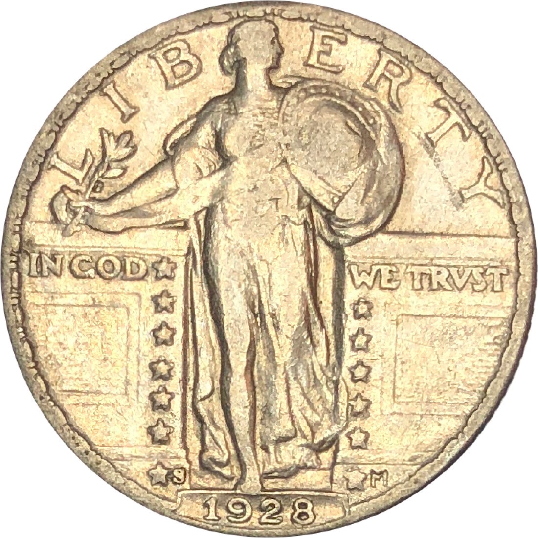 1928-S US Silver Standing Liberty Quarter-Original & Well Struck ...