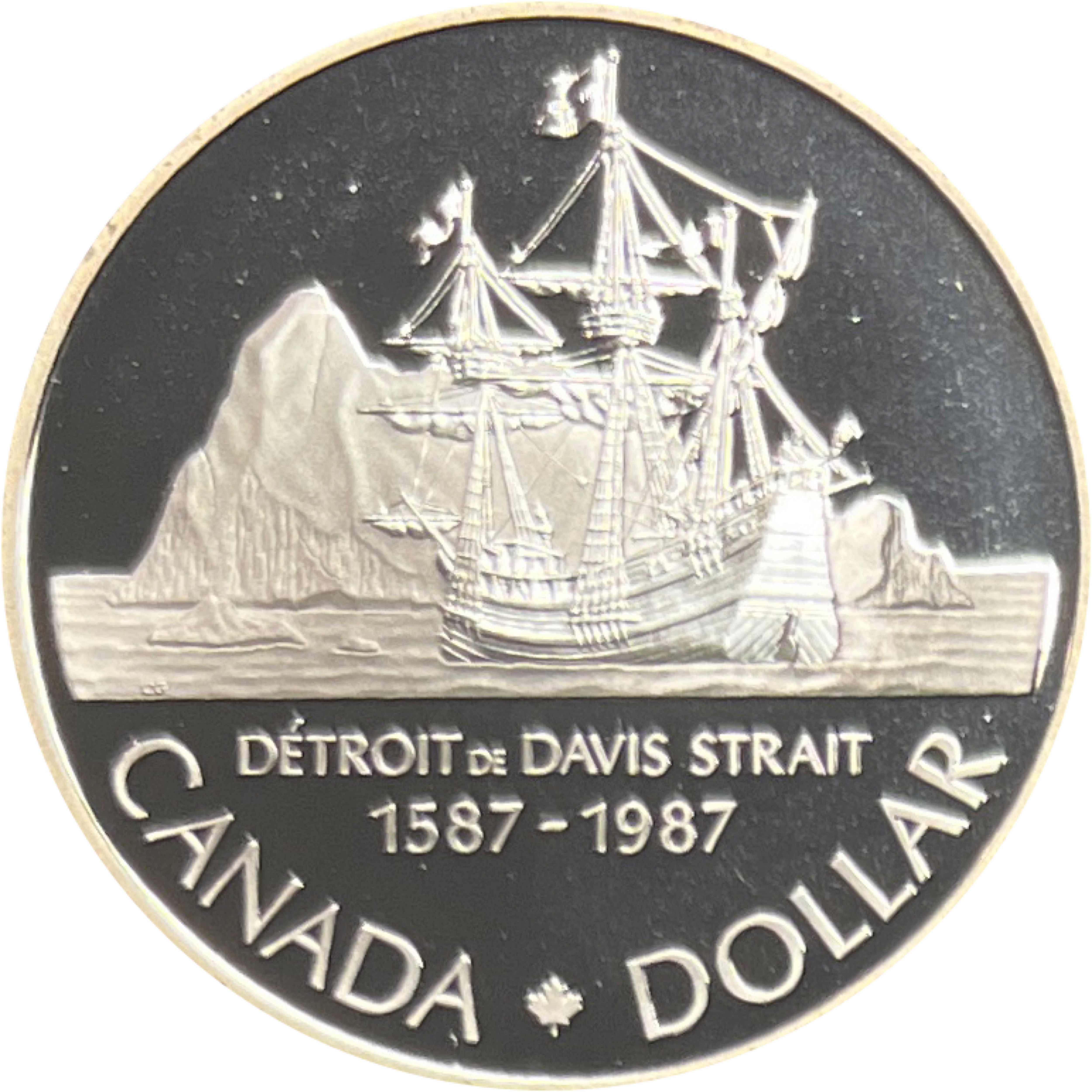 1987 Canada Davis Strait Silver Commemorative Dollar Gem Proof Original ...