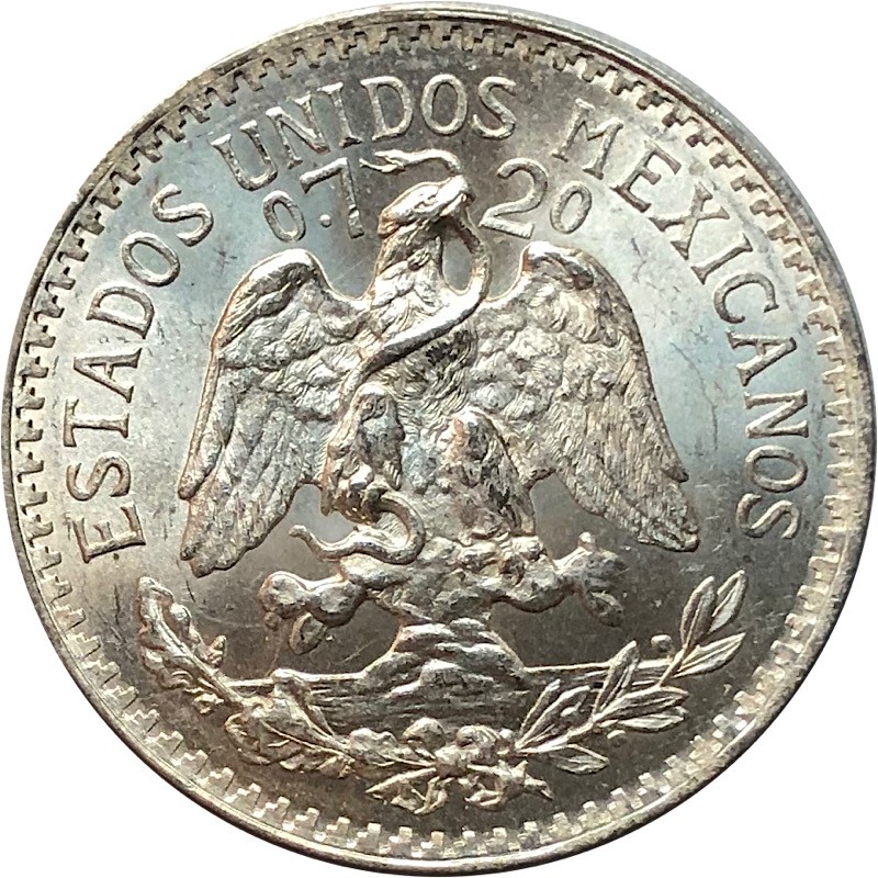 Brilliant Uncirculated Silver 1943 Mexico 50 Centavos | Property Room
