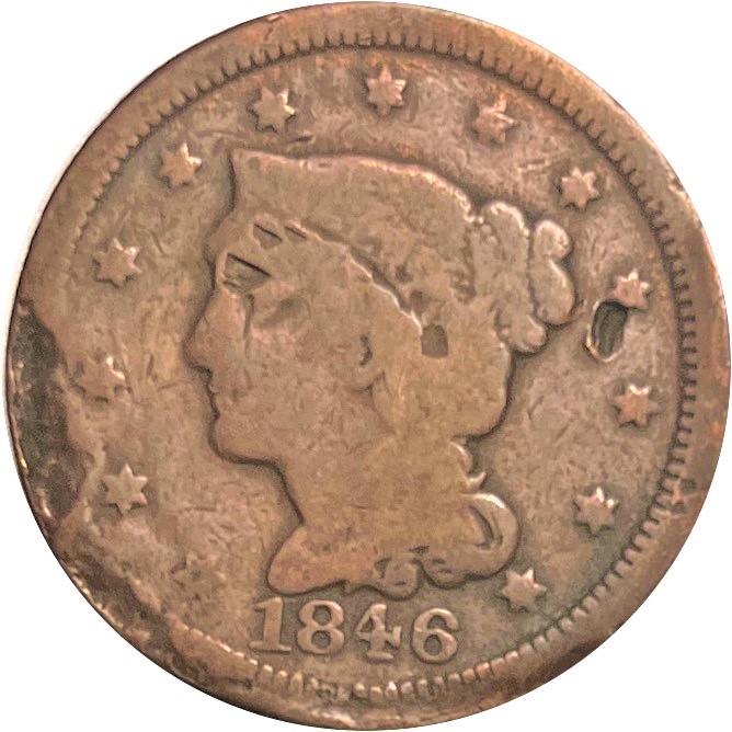 1846 U.S. Large Cent-Full Date With Damage | Property Room