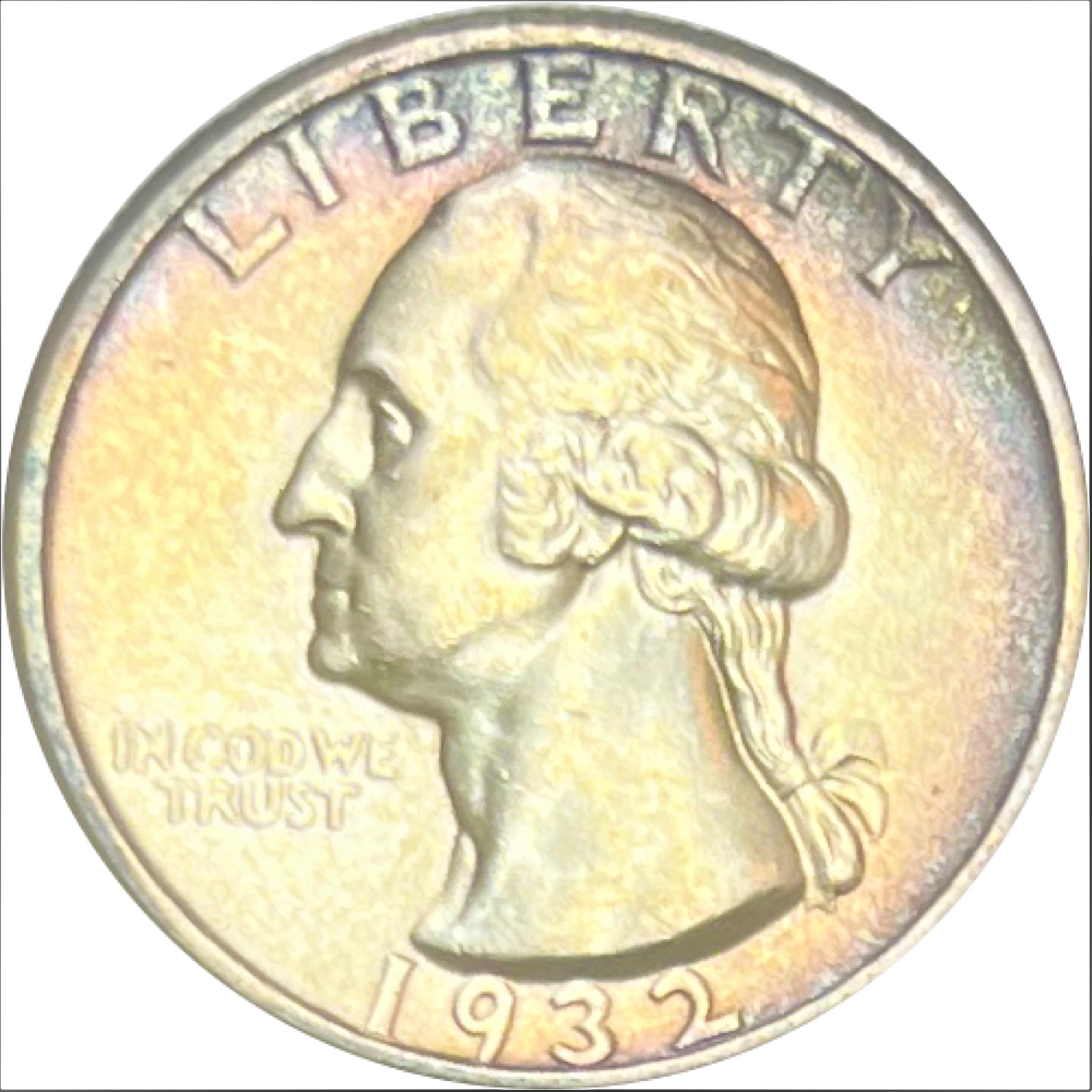 1932 Silver U.S. Washington Quarter-First Year Of Issue! Higher Grade ...