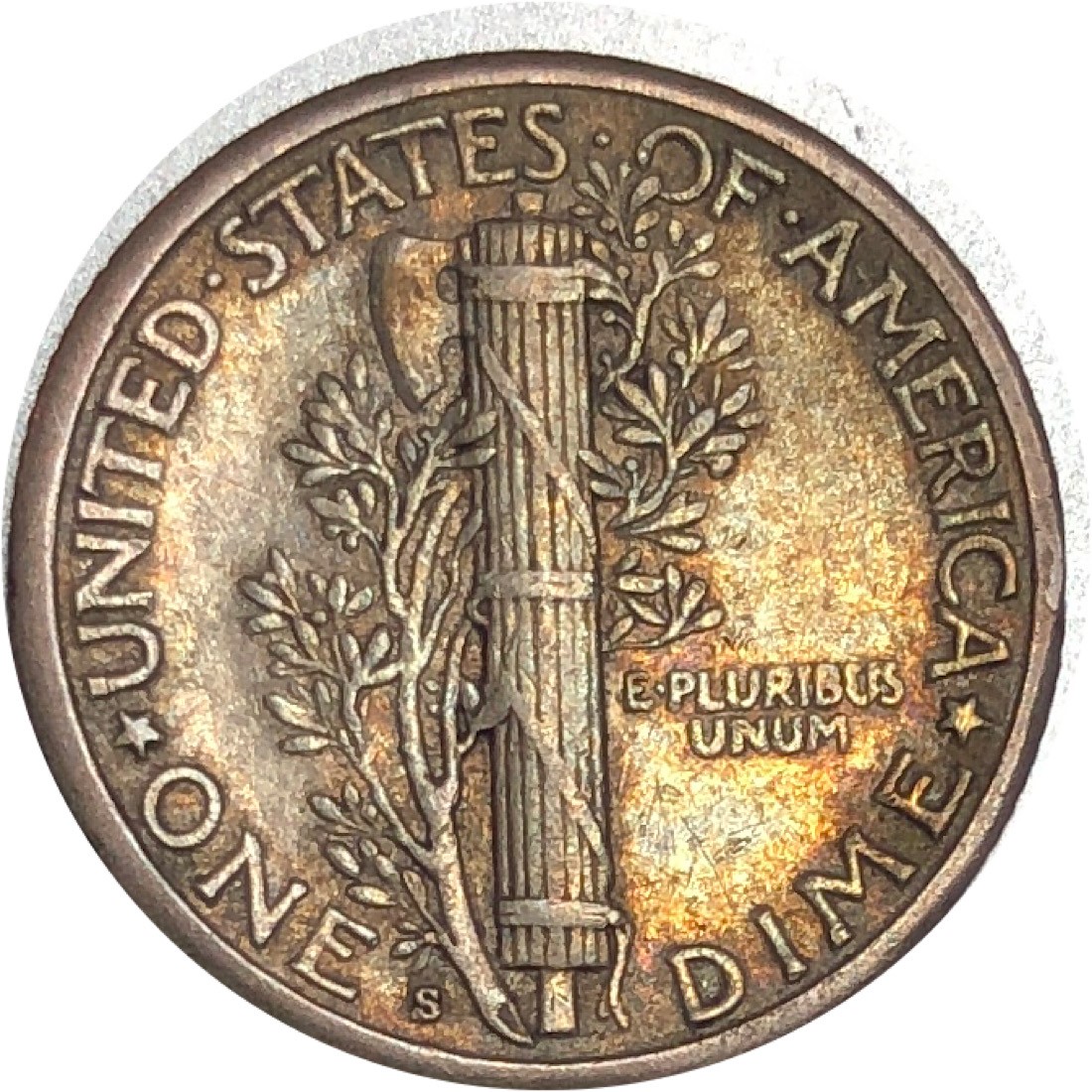 1927-S US Silver Mercury Dime Stunning Original Album Color & Semi-Key ...