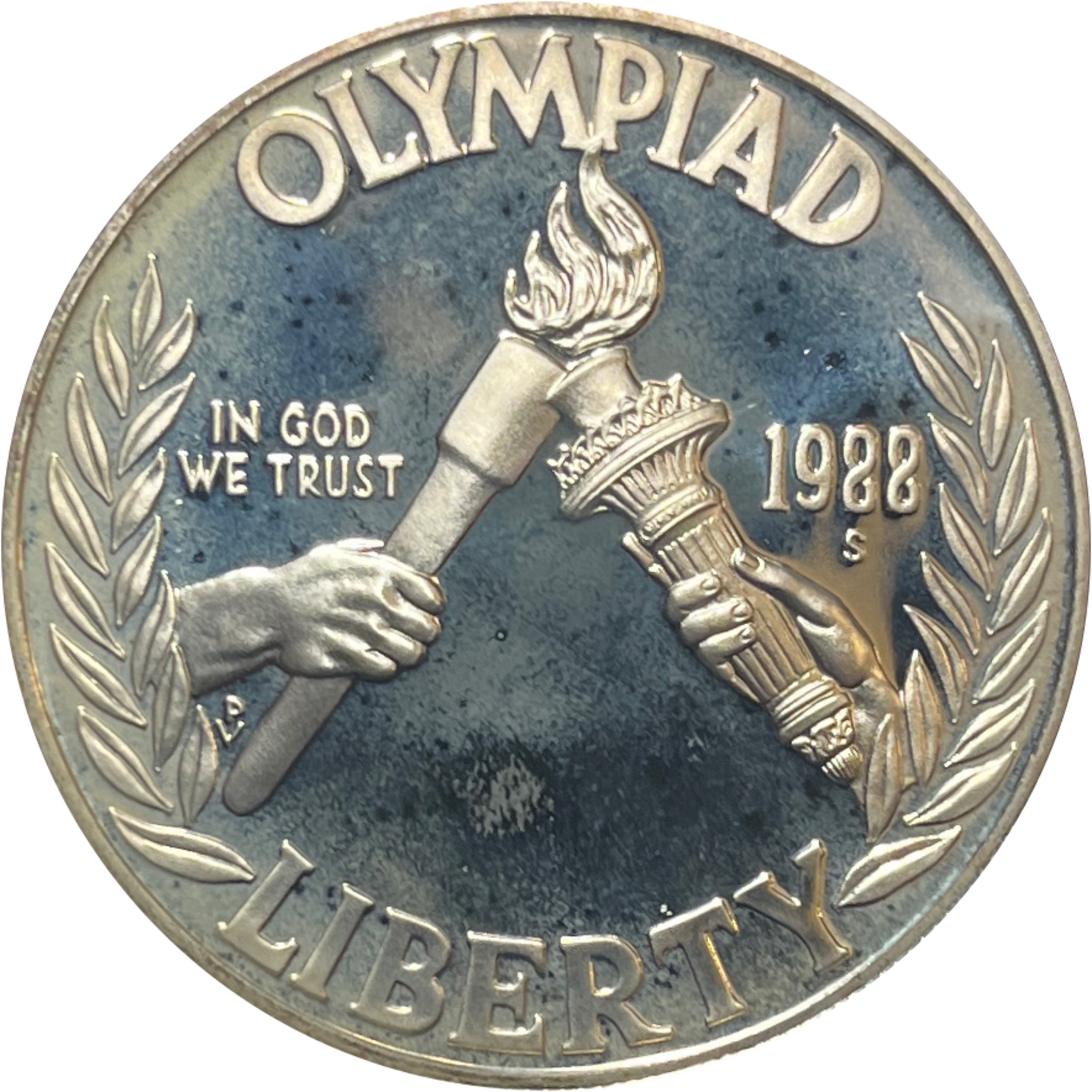 1988 U.S. Olympics Silver One Dollar Commemorative Coin-Original Case ...