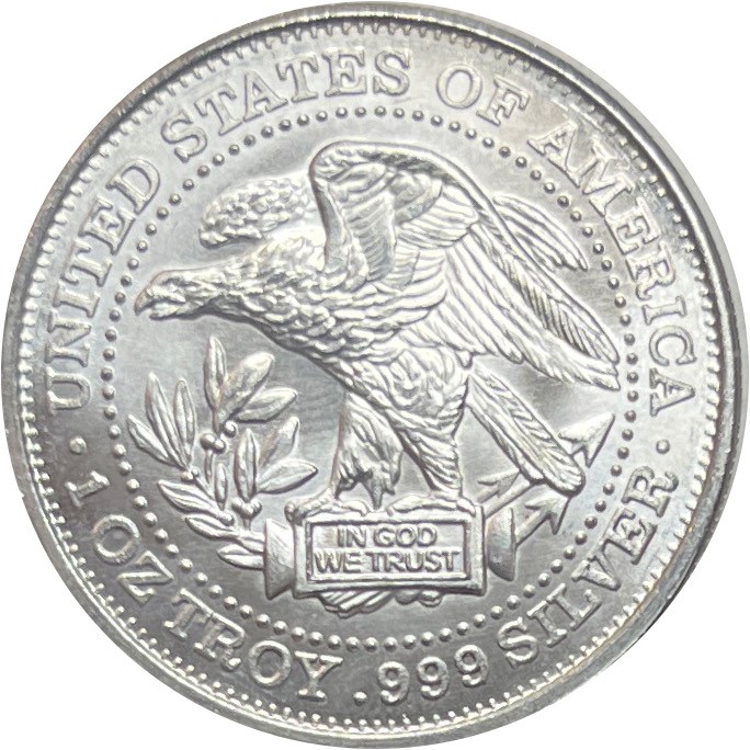 .999 One Silver Trade Unit Troy Ounce Pure Silver Round-Uncirculated ...