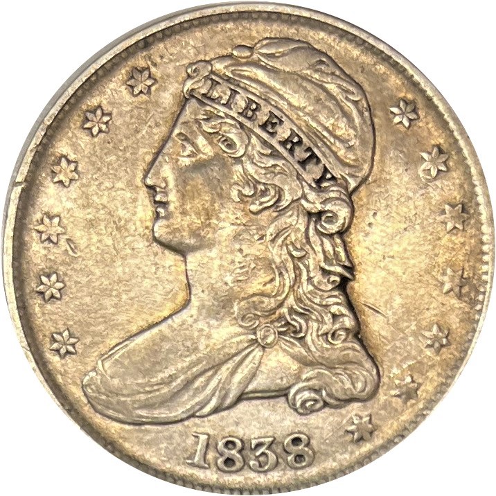 1838 U.S. Reeded Edge US Silver Capped Bust Half Dollar | Property Room