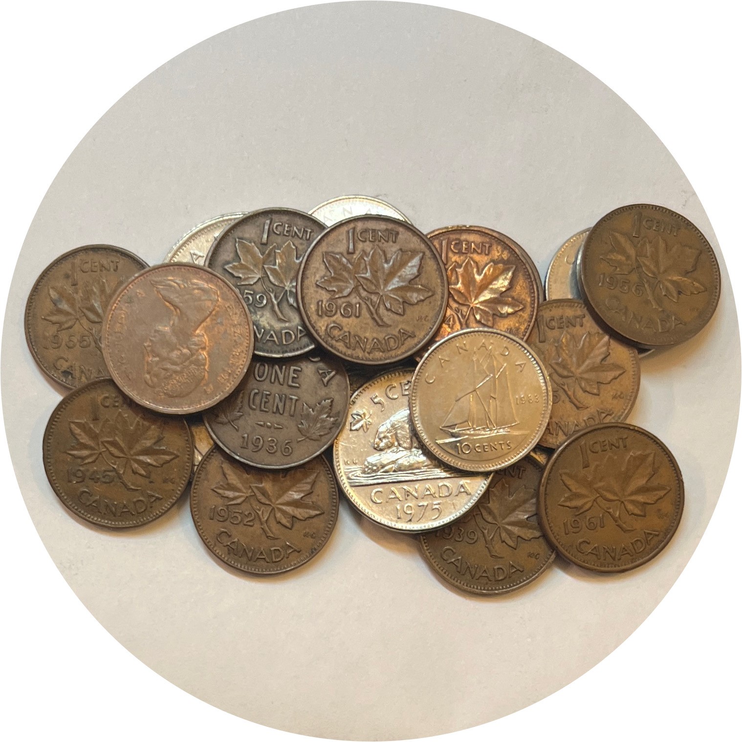 22 Canada Mixed Coins (Some Silver) Unsearched For Varieties | Property ...