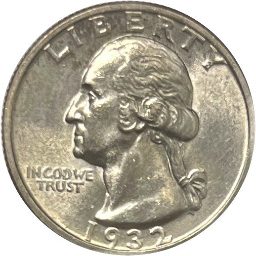 1932 Silver U.S. Washington Quarter-First Year Of Issue! Higher Grade ...