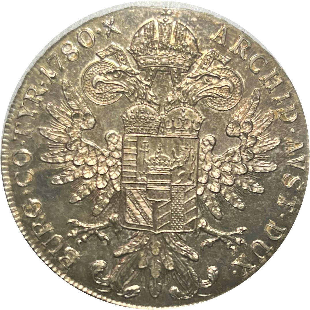Gem Toned Uncirculated 1780 X Austria Maria Theresa Silver Thaler Gem Proof Restrike 28 Grams ...