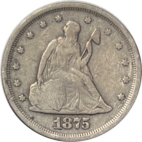 1875-S US Silver Twenty Cent Piece-Nice Collector Grade | Property Room