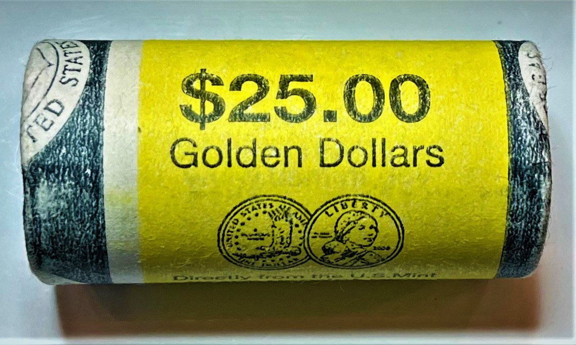 2000-P U.S. Unopened Mint Wrapped Roll (25 Coins) Of Sacagawea Dollars ...