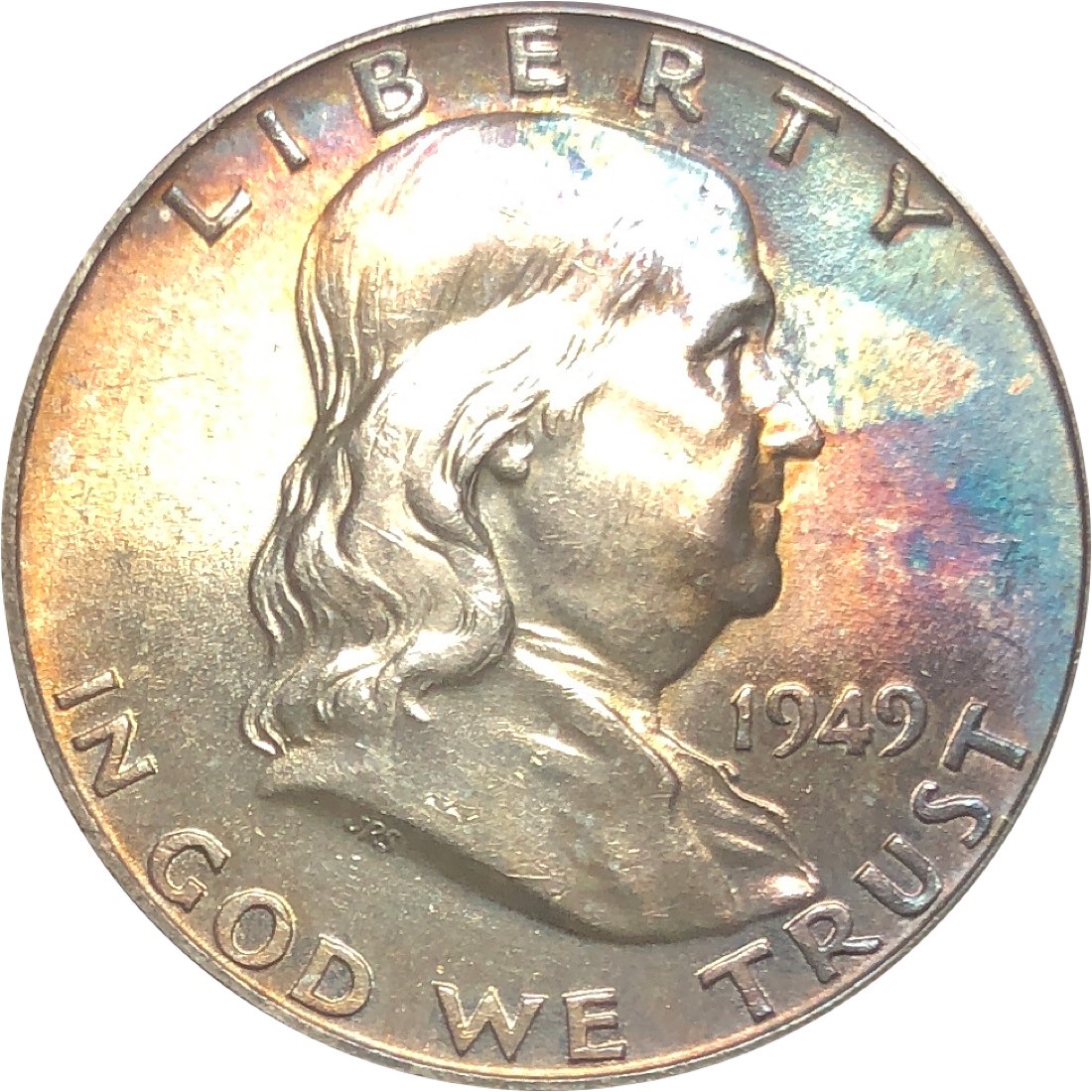 1949 US Silver Franklin Half Dollar-Stunning Album Color | Property Room