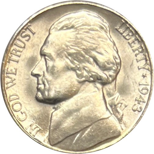 1943-S U.S. Silver Emergency Issue WW2 Jefferson Nickel-Choice High ...