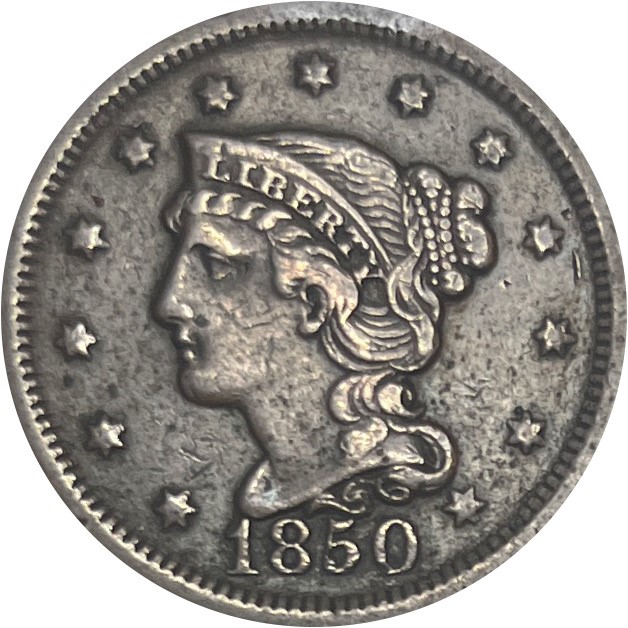 Scarce N-19 Variety 850 U.S. Large Cent-Great Color & Collector Coin ...