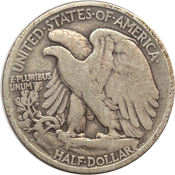 1917-D U.S. Silver Type 2 Reverse Walking Liberty Half Dollar | Property Room