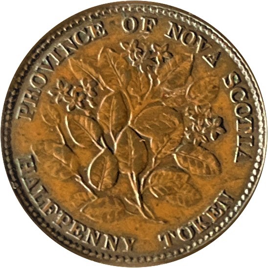 1856 Canada Nova Scotia Copper One Half Penny BR 876 CH127-Large Copper ...