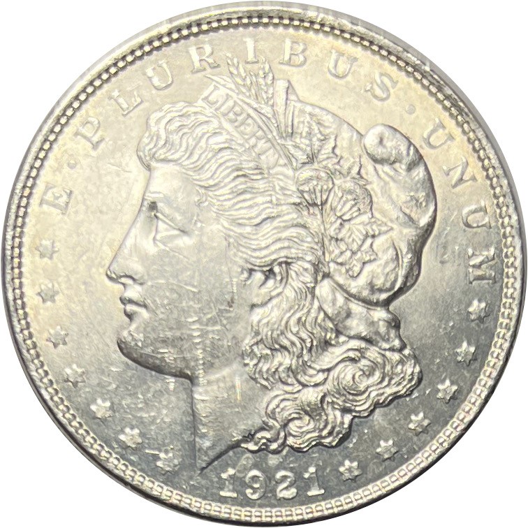 Brilliant Uncirculated! 1921 Silver U.S. Morgan Dollar-Last Year Of ...