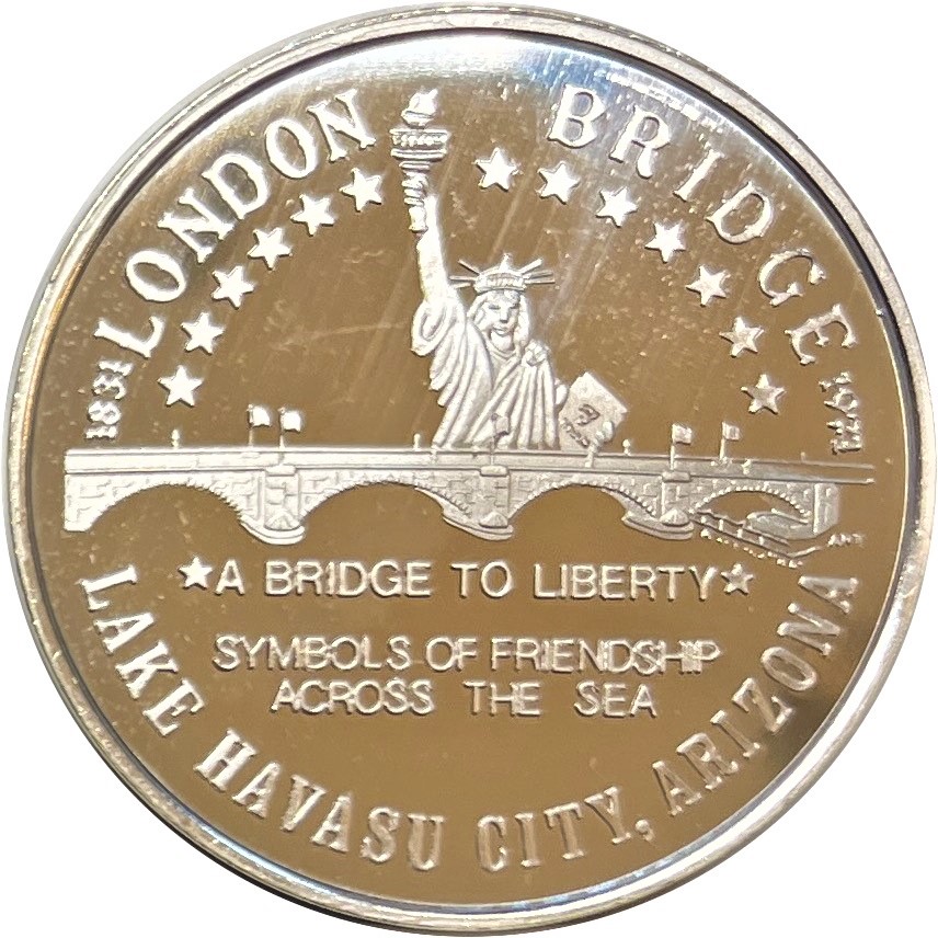 .999 Silver Layered Gem Proof Lake Havasu London Bridge Commemorative ...