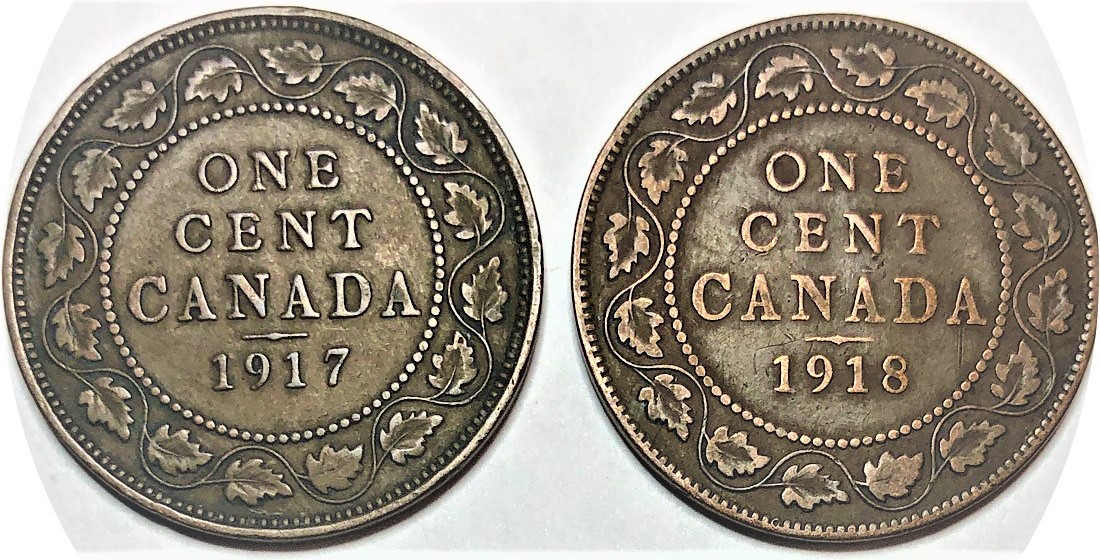 1917 & 1918 Canada Large Cents | Property Room
