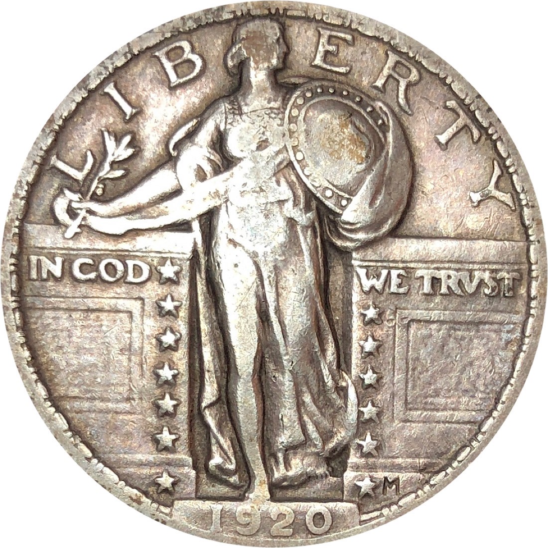 1920 US Silver Standing Liberty Quarter-Perfect Collector Grade ...