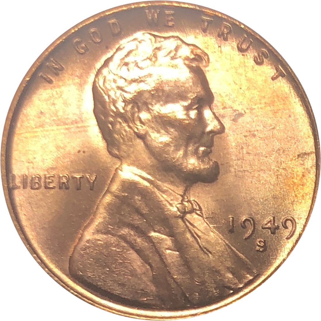 1949-S US Lincoln Small Cent Red Uncirculated | Property Room
