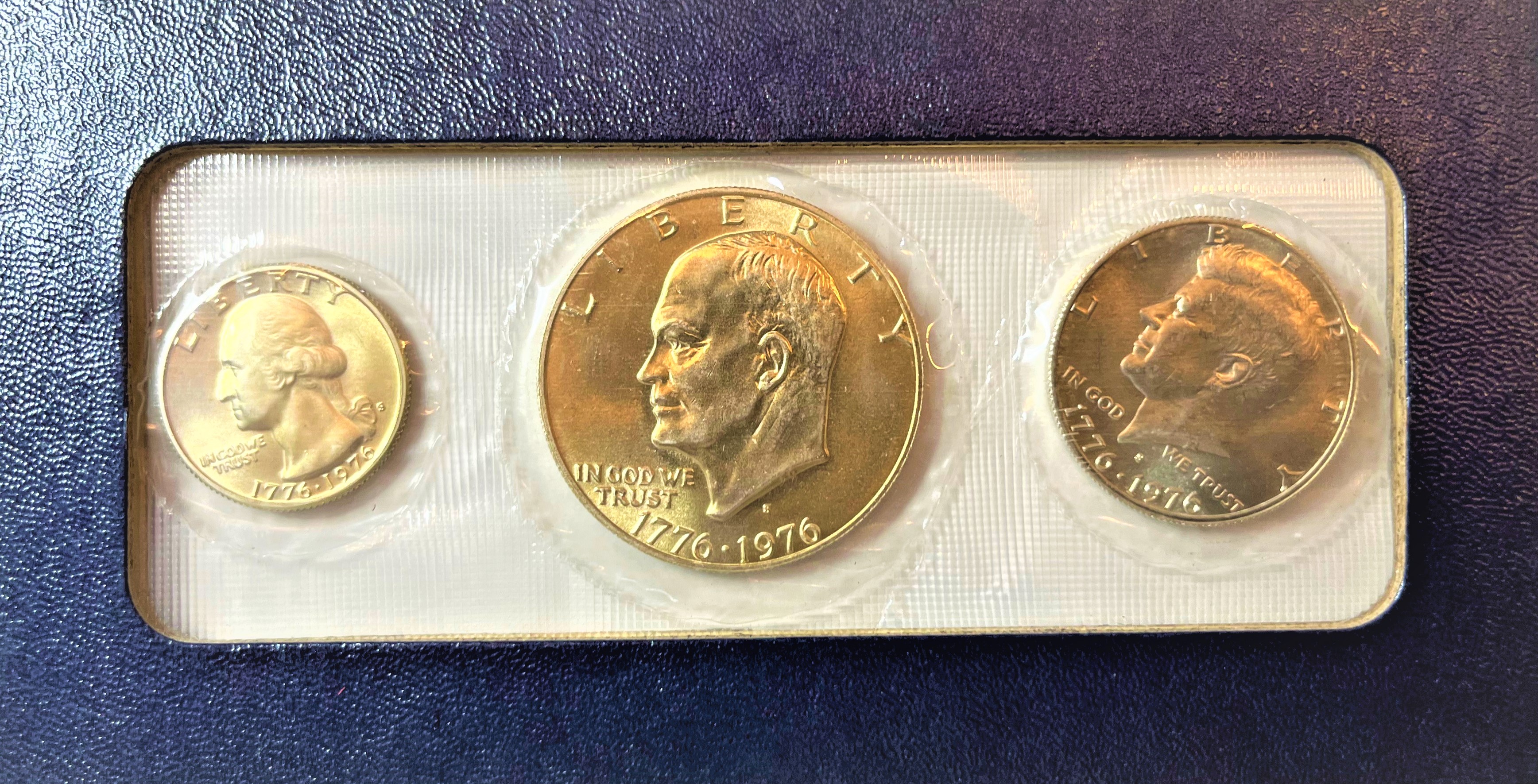 1976-S U.S. Silver Bicentennial Set- Dollar, Half & Quarter Brilliant ...
