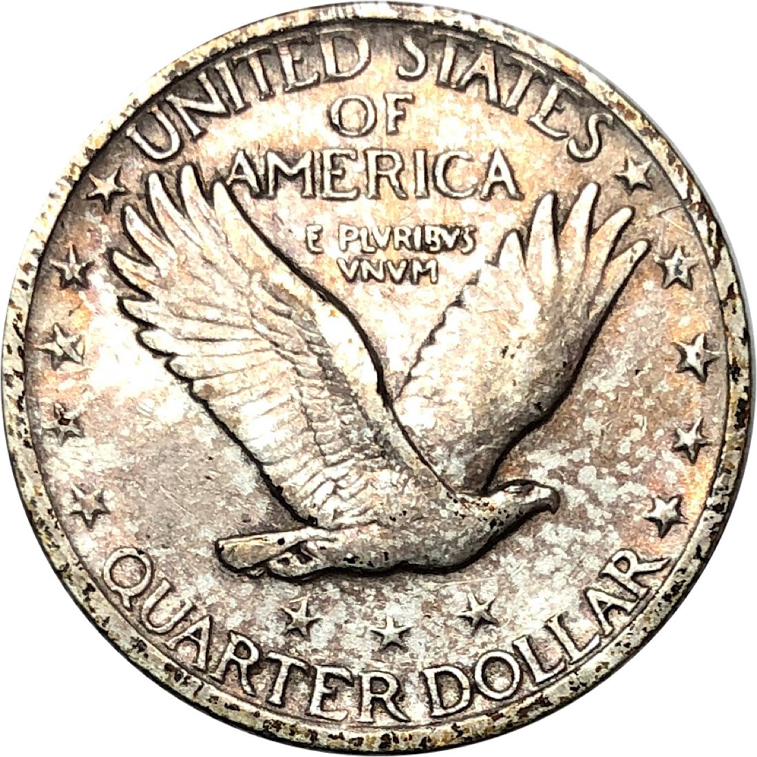 1923 US Silver Standing Liberty Quarter-Lustrous With Album Toning ...