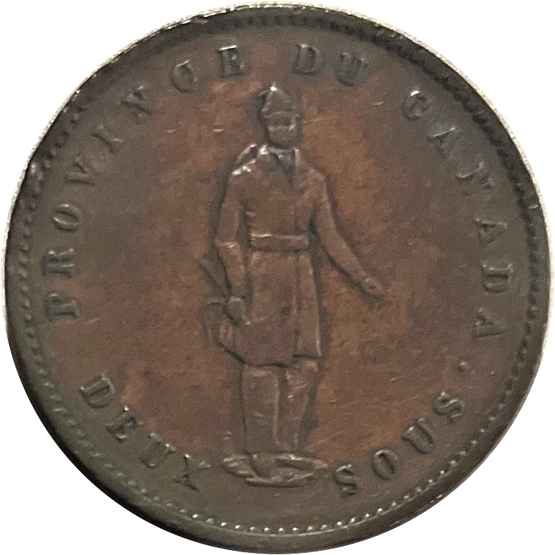 1852 Bank Of Quebec Token-Scarce Large Sized With Redish Brown Color ...