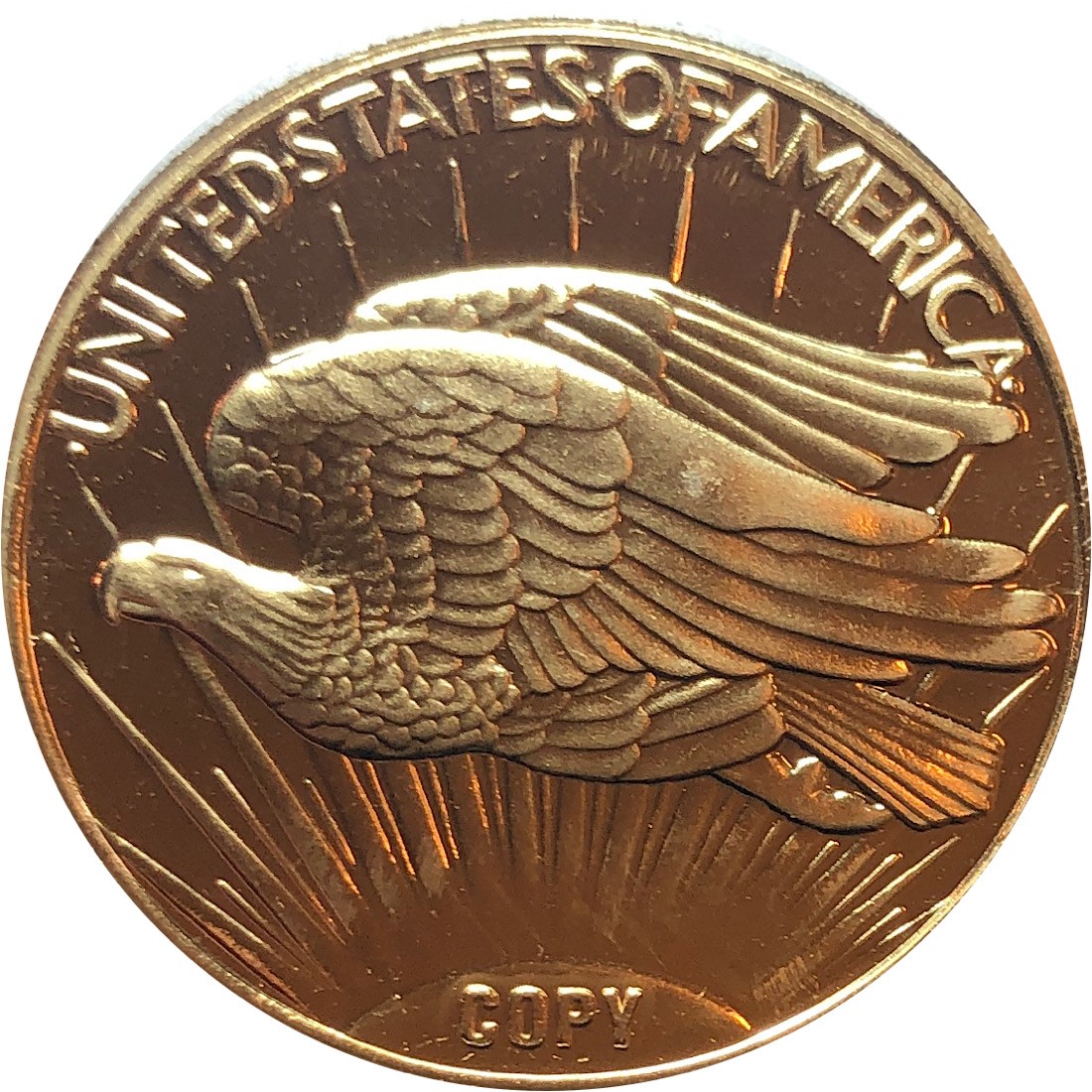 1933 24K Gold Layered $20 Saint Gaudins Tribute Coin | Property Room