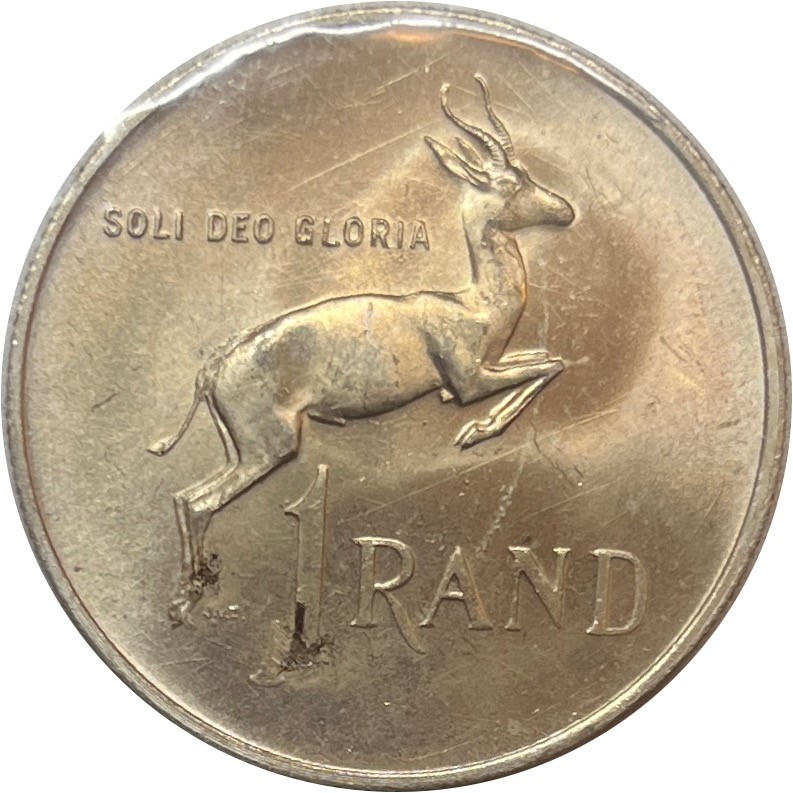 1967 South Africa Silver One Rand Brilliant Uncirculated | Property Room