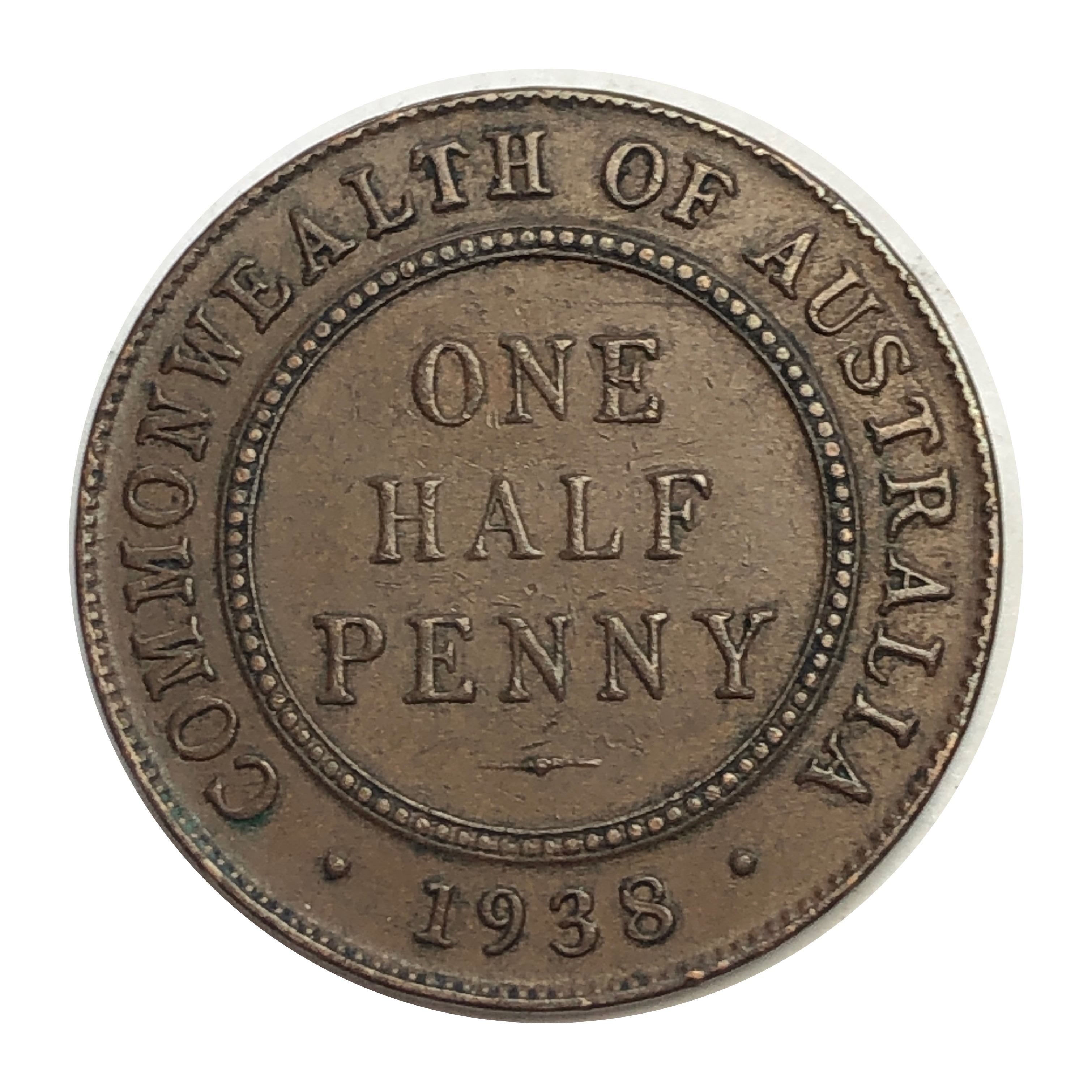 *1938 Australia One Half Penny Coin | Property Room