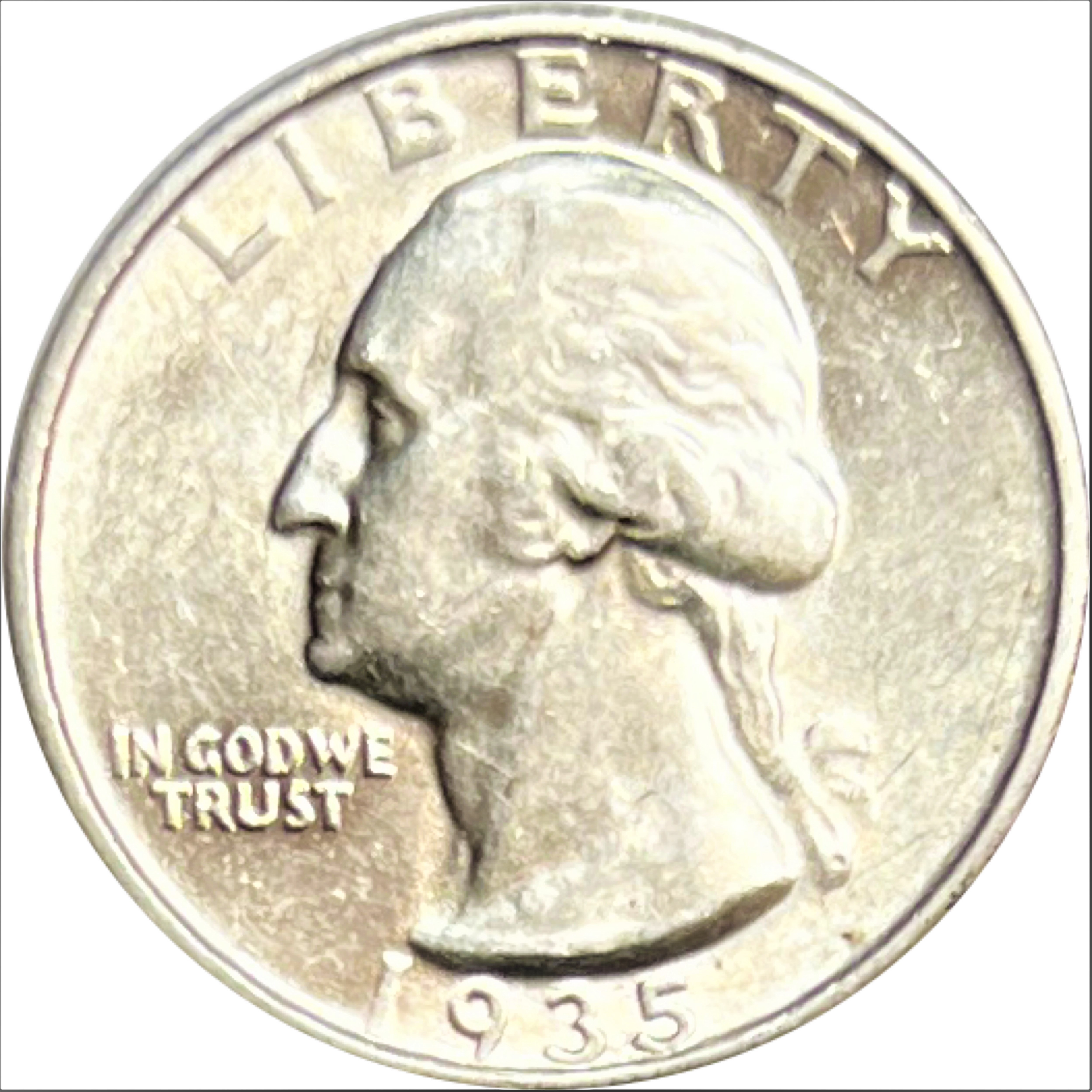 1935-S U.S. Silver Washington Quarter-Lustrous Semi-Key Date Beauty ...