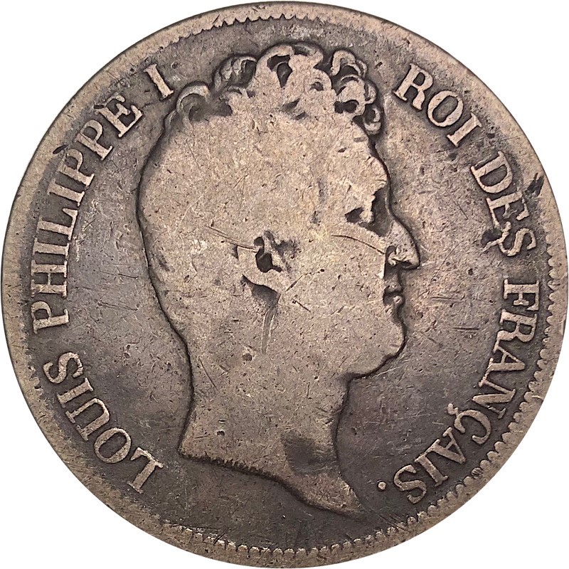 Silver 1831 France 5 Francs Collector Grade | Property Room